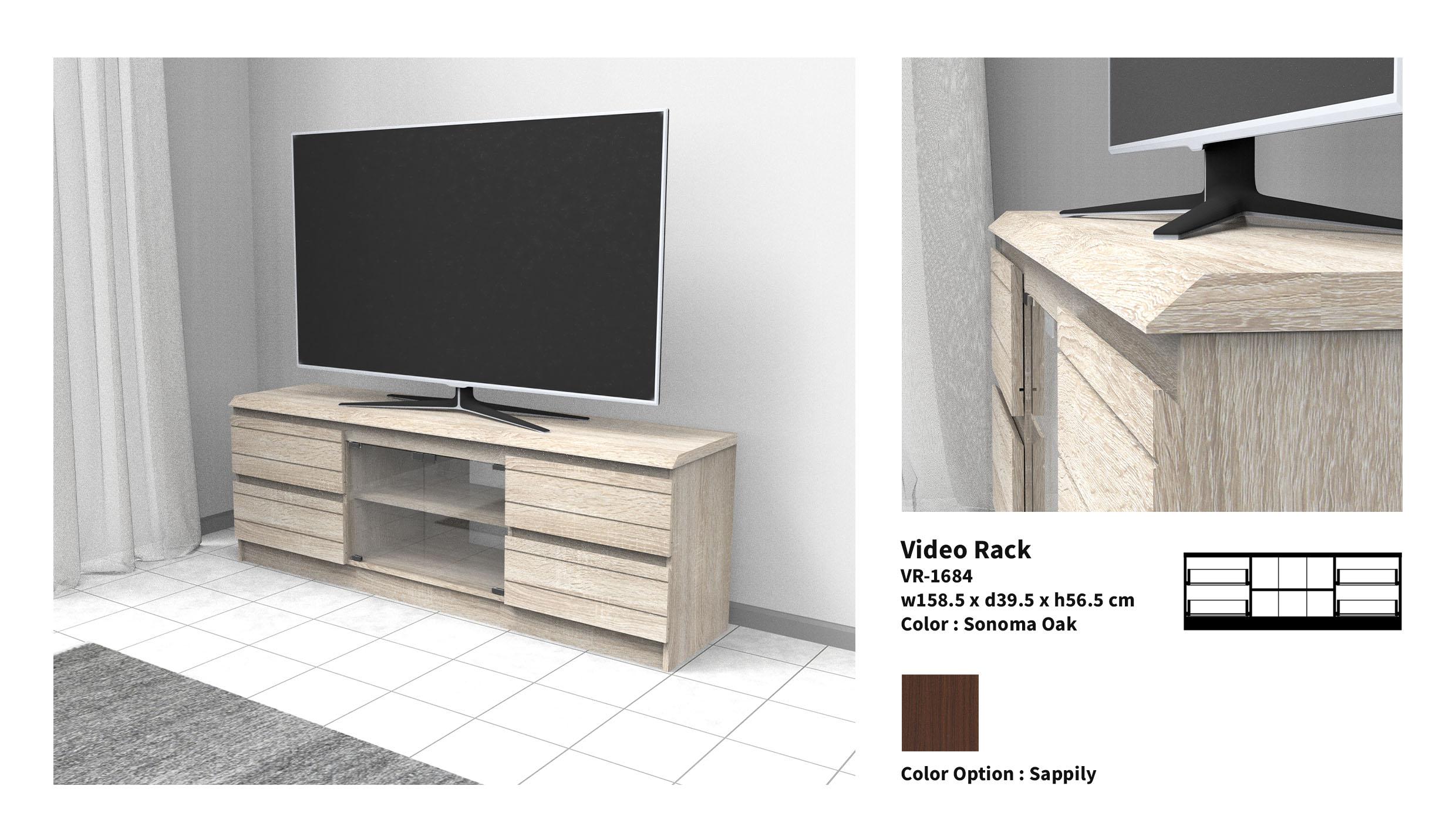 Expo VR-1684 Living Room Video Rack Furniture | Arjuna